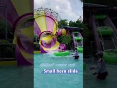 Commercial Water Park Equipment Outdoor Children Pool Slide Swimming Pool Fiberglass Small Speaker Slide for Sale