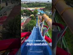 Adult Fibreglass Water Slides Eco Friendly Splash Park Playground