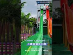 Water Splash Park Equipment Water Park Equipment Fiberglass Slide Outdoor Rainbow Competition Slide for Resort Hotel