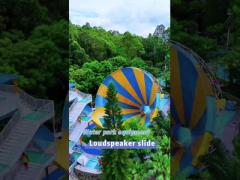 Customized Fiberglass Water Slides Outdoor Water Park Equipment Wavy Competition Slide Water Playground With Swimming Pool