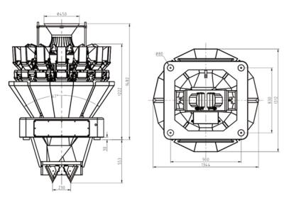 Cina Pesatore capo di Multiweigh Multihead di 18 doppio scivoli di scarico in vendita