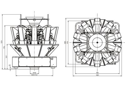 Cina pesatore capo delle patatine fritte 400kg 65P/M 10 Multihead in vendita