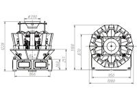 China Candy No Spring 490kg Automatic Multihead Weigher for sale
