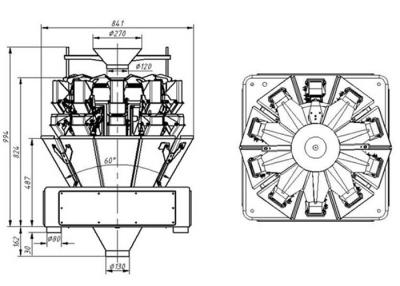 China Máquina de embalagem principal movida a motor da etapa 120PRM 0.5L multi à venda