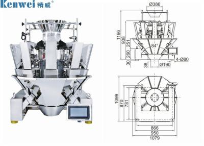 Китай Многоязычный Weigher нержавеющей стали 1000g Kenwei Multihead продается