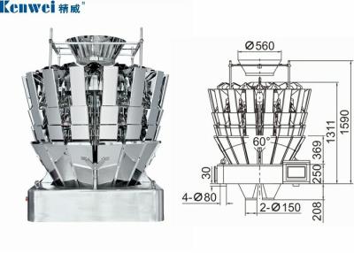 Cina il triplo 2300W mette a strati la bascula capa di 16 Multihead in vendita