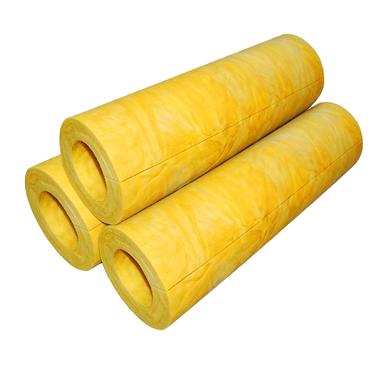 Quality High Temperature Insulation Glass Wool Pipe Section With FSK Facing Industrial Pipe Insulation for sale