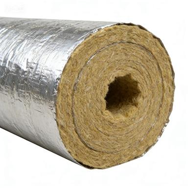 China Reinforced Aluminum Foil Faced Rock Wool Blanket For Technical Thermal Insulation for sale