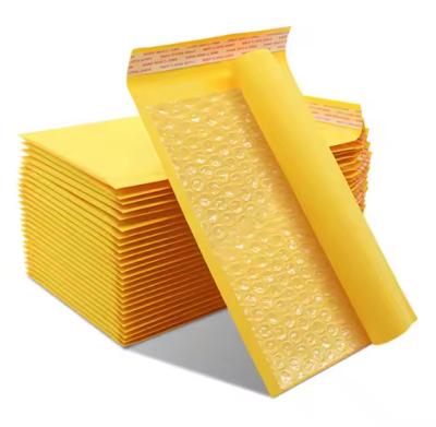 China Customizable Puncture-Resistant Kraft Bubble Mailing Bag Cushioning Bubble-Lined for sale