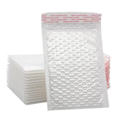 China White Plastic Pearlescent Film Bubble Mailing Bag Self-Adhesive Waterproof Custom Size for sale