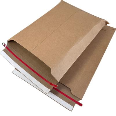 China Printable Custom Side Gusset Cardboard Envelope Mailer Rigid Paper Mailing for sale