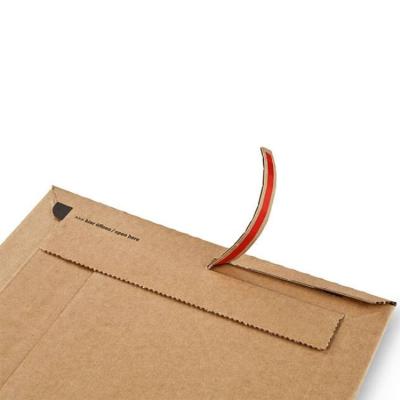 China Printable Custom Side Gusset Cardboard Envelope Mailer Rigid Paper Mailing for sale