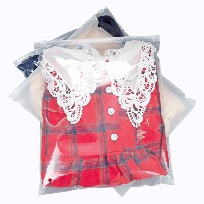 China Waterproof Frosted CPE Zipper Bags Printable Logo Available With Dustproof Performance for sale