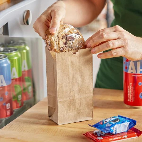 Quality 100% Recyclable Kraft Paper Bag 8LB 10LB Square Bottom Paper Bags for sale