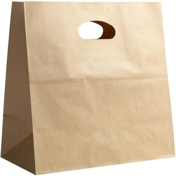 Quality Recycled Kraft Paper Bag Eco Friendly Kraft Bags Brown With Die Cut Handle for sale
