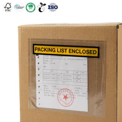 China Adhesive Packing List Envelope Transparent Shipping Label Pouch For Mailing And Express Shipping for sale