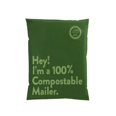 China Recyclable Compostable Mailing Bag PLA Eco Friendly Parcel Bags Matte for sale