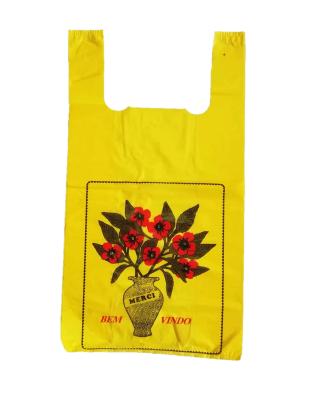 China T-Shirt Packaging Bags Compostable Biodegradable Vest Packaging Shopping Bags for sale