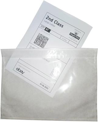 China Polyethylene Adhesive Packing Slip Pouch Biodegradable Self Adhesive Shipping Label Pouch Durable for sale