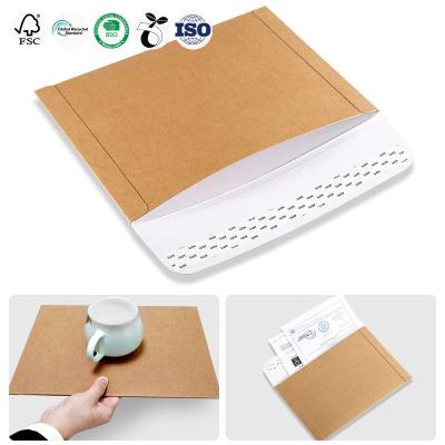 China A3 A4 Size Rigid Brown Do Not Bend Kraft Paper Cardboard Envelope Mailer for sale