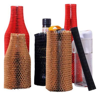 China Honeycomb Kraft Paper Sleeve Cover Recyclable Material For Fragile Items Packaging for sale
