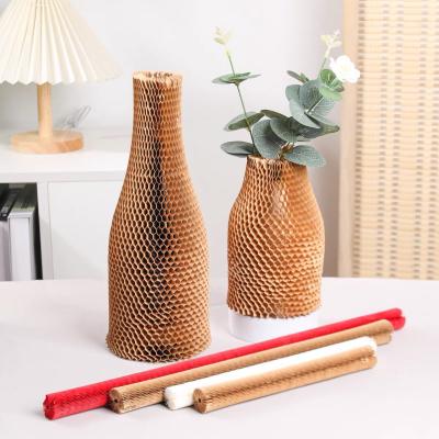 China Eco-Friendly Recycled Honeycomb Paper Sleeves Cushioning Wrap Packaging for sale