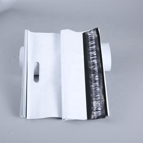 Quality Double Glue Poly Mailer Bag White Biodegradable Shipping Bags Tear Resistant for sale