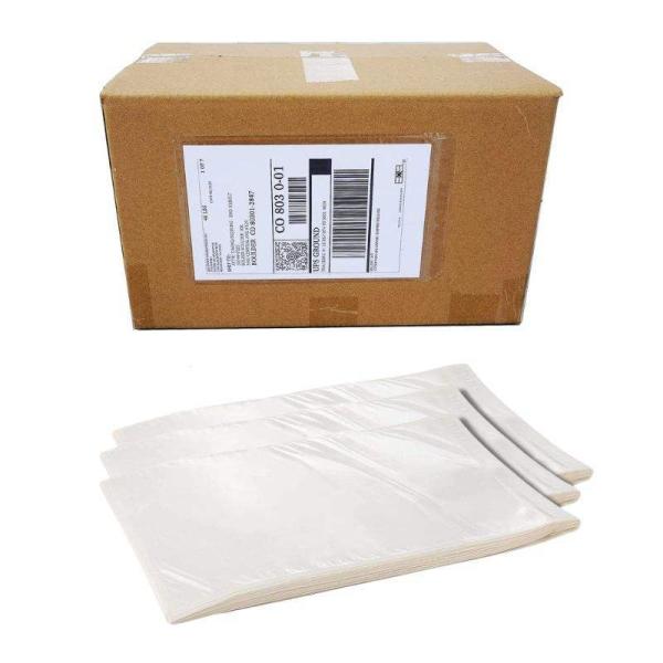Quality Customized Shipping Label Sleeves Top Loading Shipping Label Pouches With Self Adhesive Peel Seal for sale
