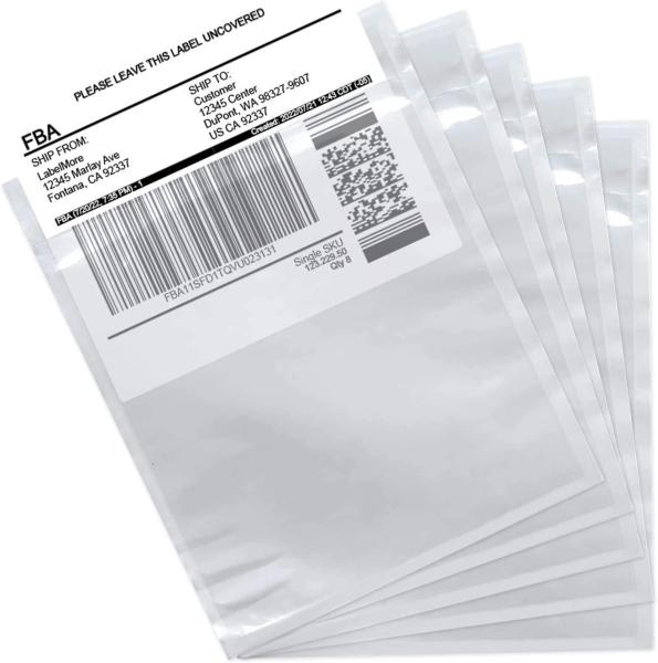 Quality Customized Shipping Label Sleeves Top Loading Shipping Label Pouches With Self for sale