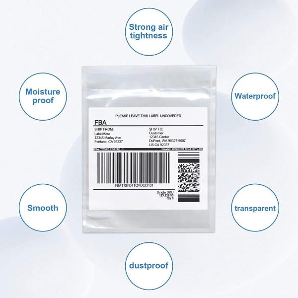 Quality Self Adhesive Shipping Label Envelope Pouches Custom Printed Packing List for sale