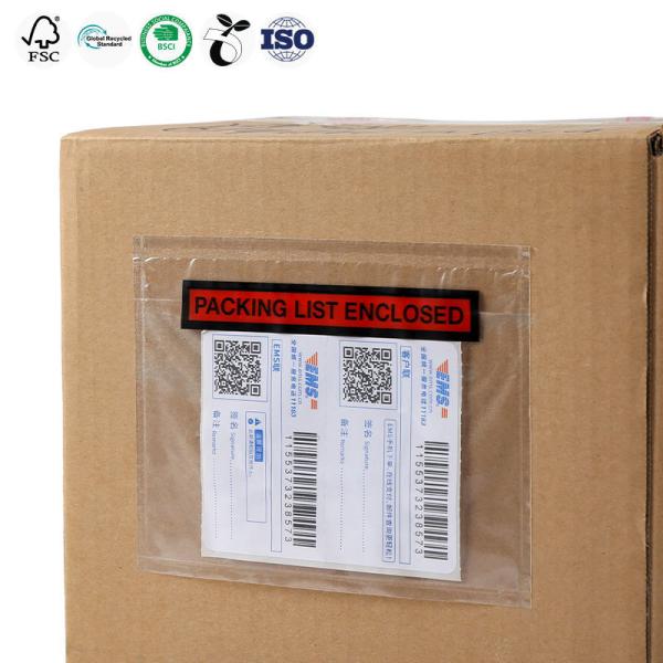 Quality Eco Friendly Packing List Envelope Waterproof Shipping Label Envelopes Clear For for sale