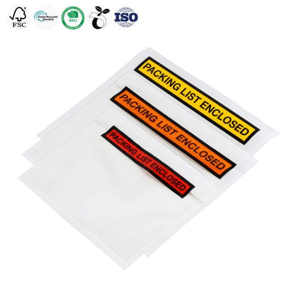 Quality Eco Friendly Packing List Envelope Waterproof Shipping Label Envelopes Clear For for sale