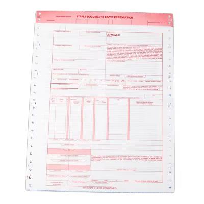 China Digital Printing Courier Air Waybill Rectangular Carbonless Copy Paper Customized for sale