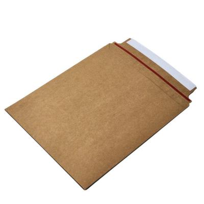China Self Seal Brown Cardboard Envelopes Custom Logo Cardboard Mailing Envelopes Recycled for sale