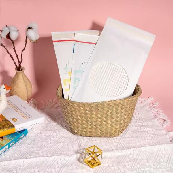 Quality Biodegradable White Kraft Mailers Corrugated Padded Mailer Envelope Custom Logo for sale
