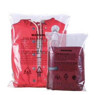 China Dustproof CPE Zipper Bag Customizable Custom Clothing Packaging Bags Clear for sale