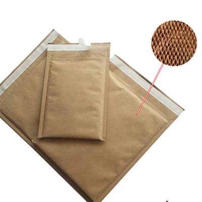 China Kraft Paper Padded Mailer Strong Protective Honeycomb Padded Mailers Customized for sale