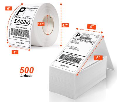 China Professional Custom Direct Thermal Labels Durable Thermal Sticker Roll Oil Resistant for sale
