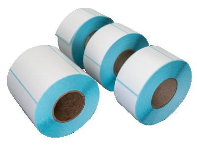 China White Adhesive Label Rolls Oil Resistant Scratch Resistant Direct Thermal Labels For Fresh Food for sale