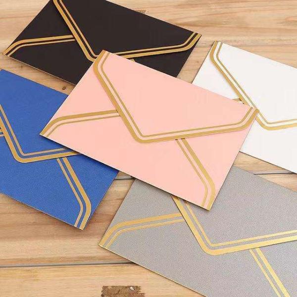 Quality Business Kraft Paper Envelope Hot Stamping Greeting Card Envelopes Western Style for sale