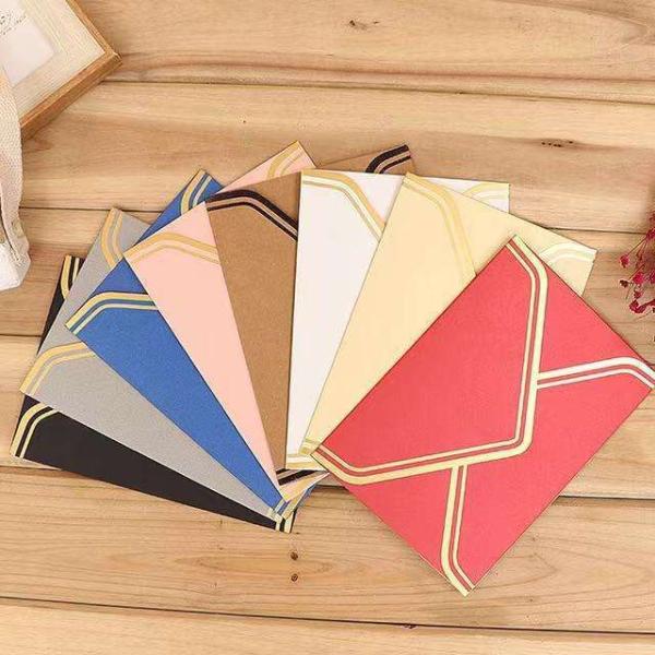 Quality Business Kraft Paper Envelope Hot Stamping Greeting Card Envelopes Western Style for sale