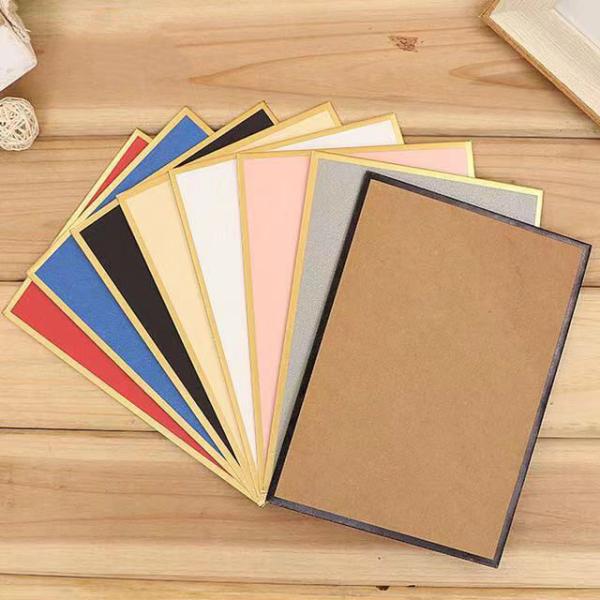 Quality Business Kraft Paper Envelope Hot Stamping Greeting Card Envelopes Western Style for sale