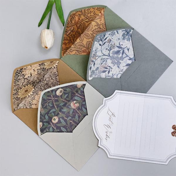Quality Colored Kraft Wedding Envelopes Business Craft Paper Envelopes Tear Resistant for sale