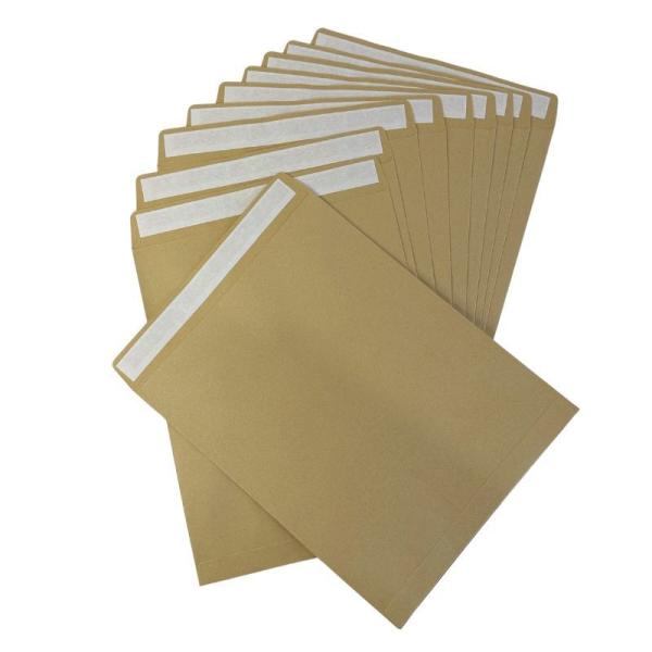 Quality Customized Brown Kraft Paper Envelopes C6 A5 A4 Self Adhesive Envelopes for sale