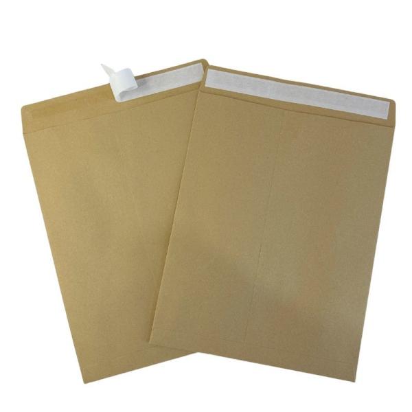 Quality Customized Brown Kraft Paper Envelopes C6 A5 A4 Self Adhesive Envelopes for sale
