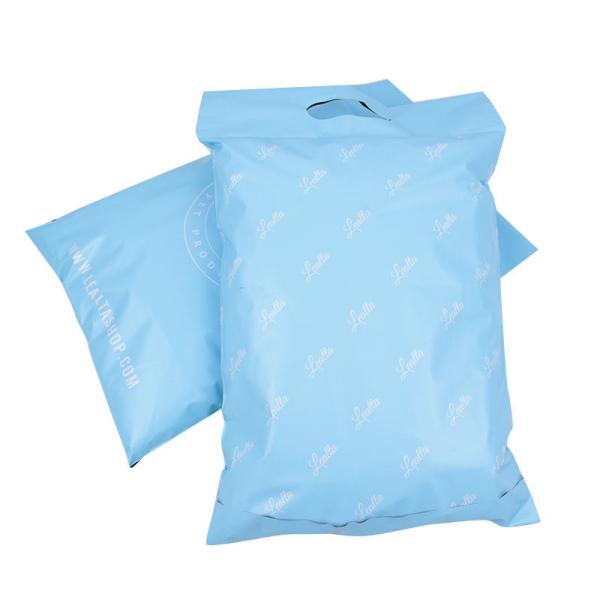 Quality Soft Poly Mailer Bag Blue Thick Poly Mailers With Hand Length Handle for sale