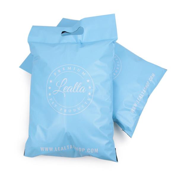 Quality Soft Poly Mailer Bag Blue Thick Poly Mailers With Hand Length Handle for sale