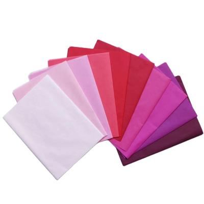 China 17gsm Pink Red Colored Paper Tissue Paper Wrapping Roll Gift Wrapping Tissue Paper for sale