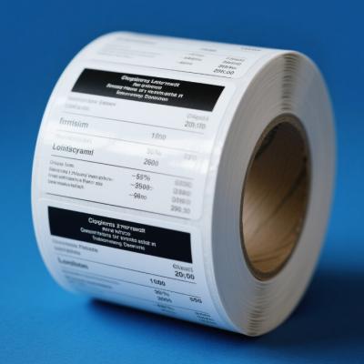 China Tamper Proof Thermal Adhesive Labels Voidable Thermal Paper Stickers Custom Text for sale