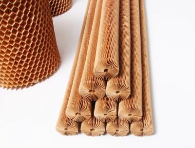 China Recyclable Honeycomb Paper Sleeve Cylindrical Honeycomb Bottle Sleeve Customized for sale